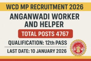 WCD MP Recruitment 2026 : Apply Online for 4767 Anganwadi Worker ...